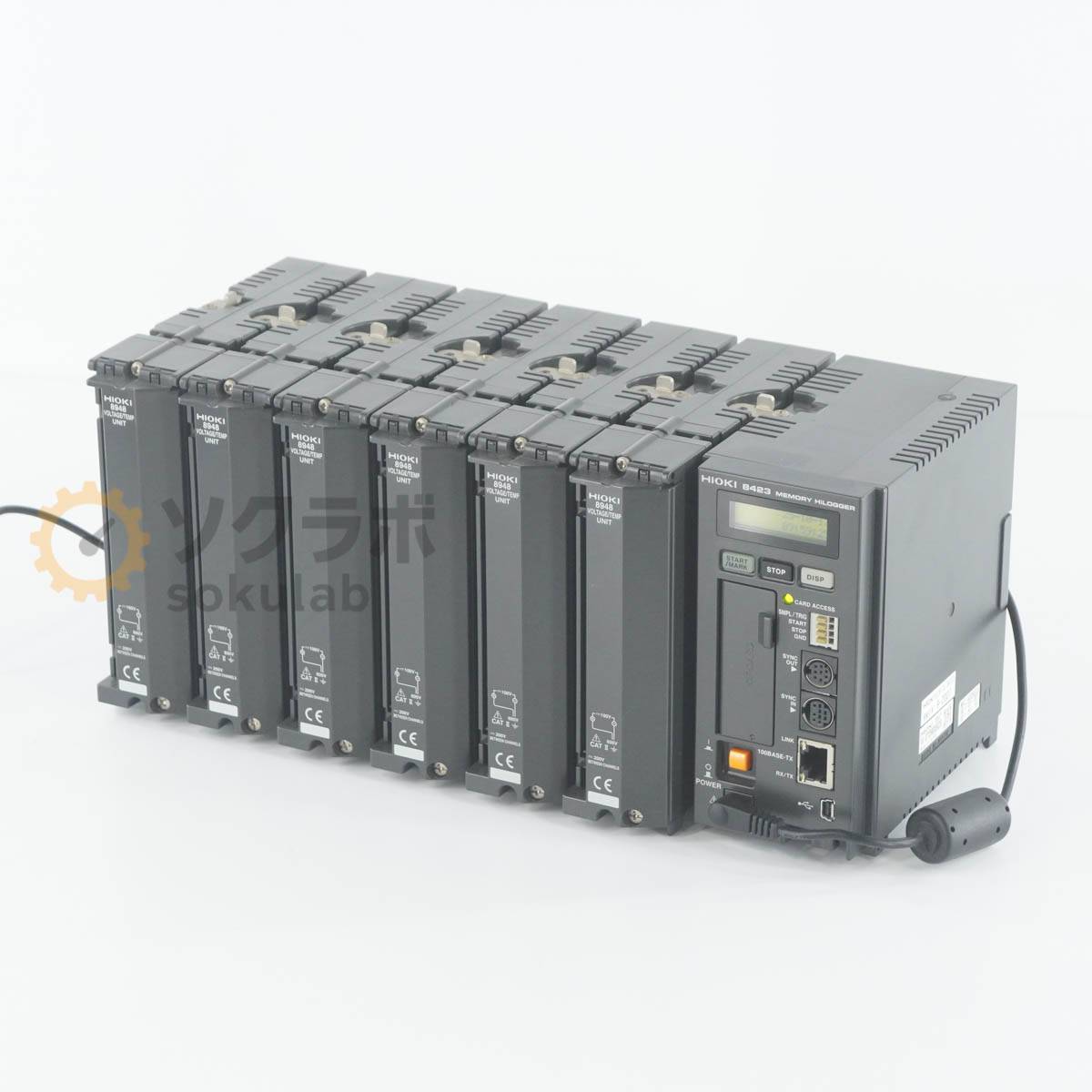 [DW]USED 8日保証 HIOKI 8423 8948*6 MEMORY HiLOGGER VOLTAGE/TEMP UNIT メモリハイ ...